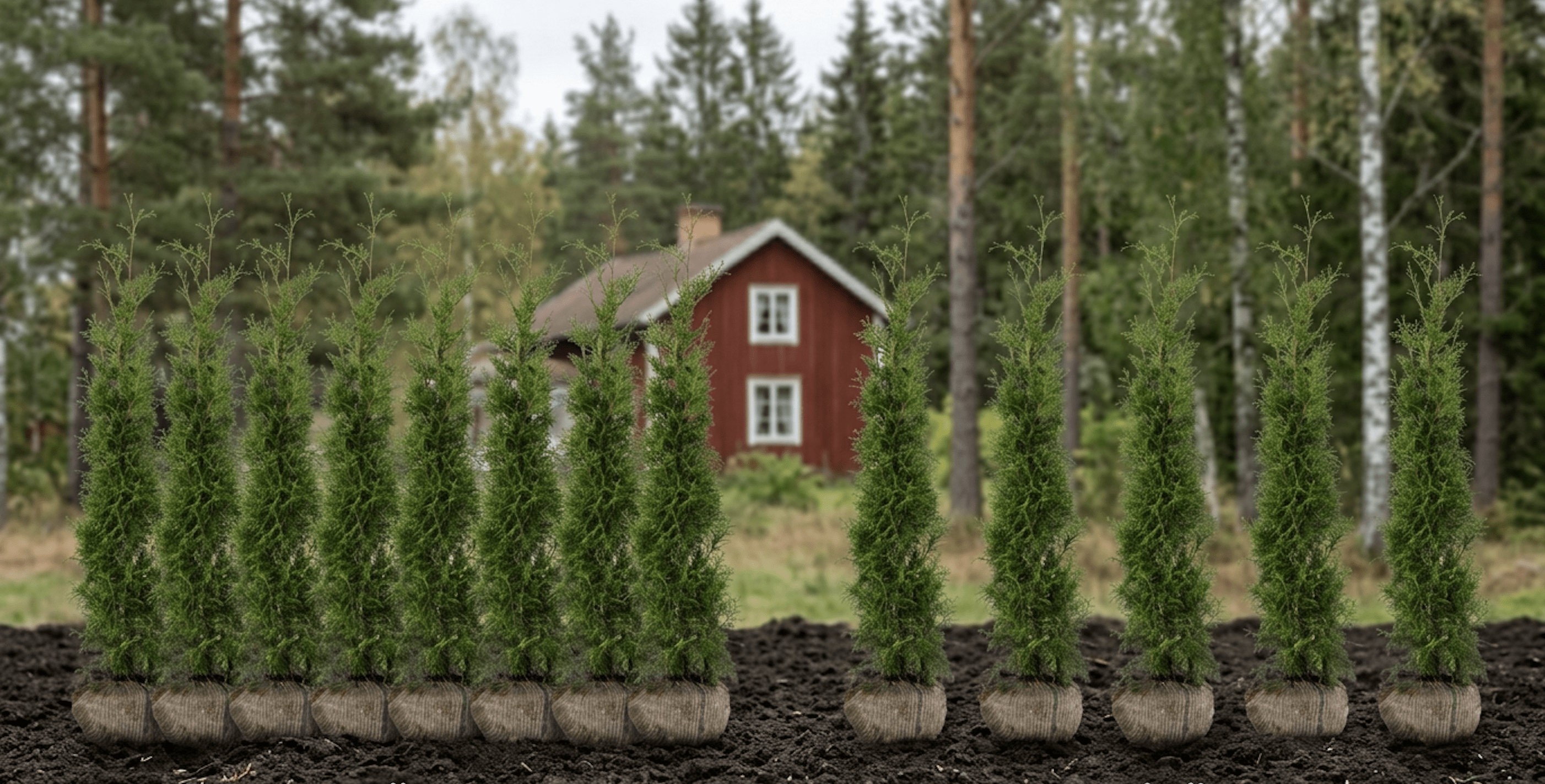 Thuja Smaragd 140-180cm Budget Pakke | Thujahaek.dk